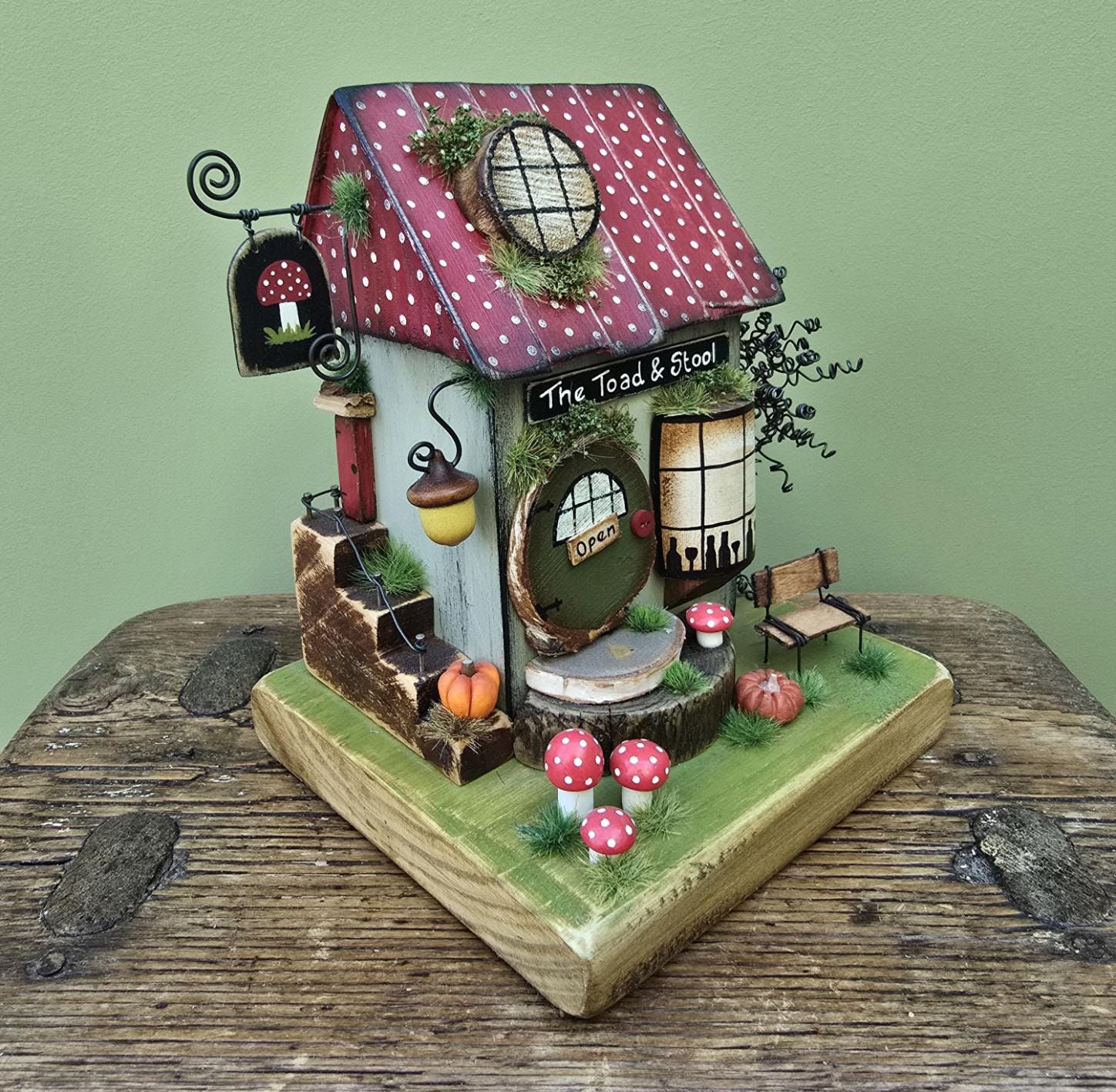 Miniature Pub Diorama. the Toad & Stool. Little Wooden Inn. Toadstool ...