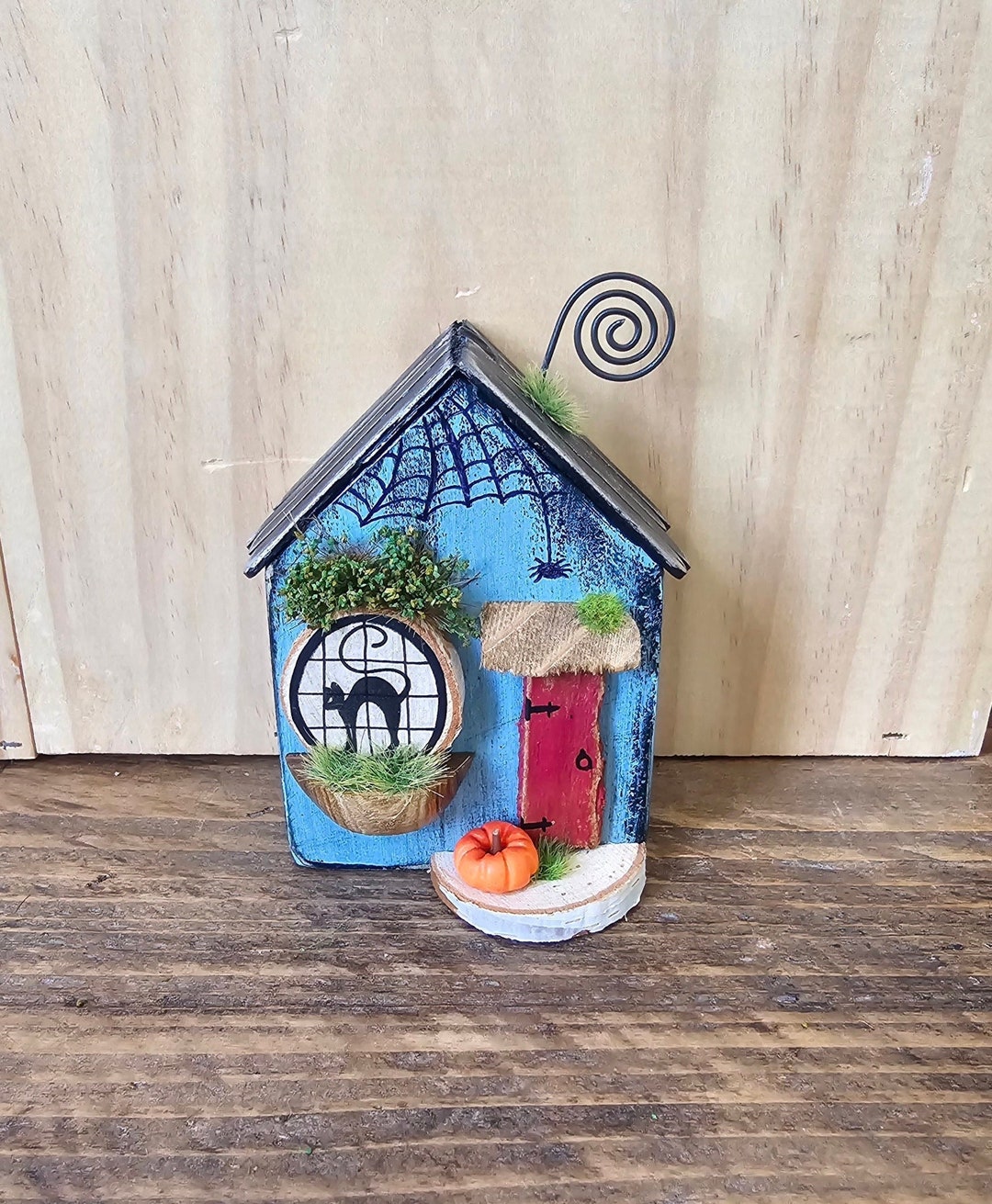 Witches Cottage. Little Wooden House With Pumpkins. Autumn Decor ...