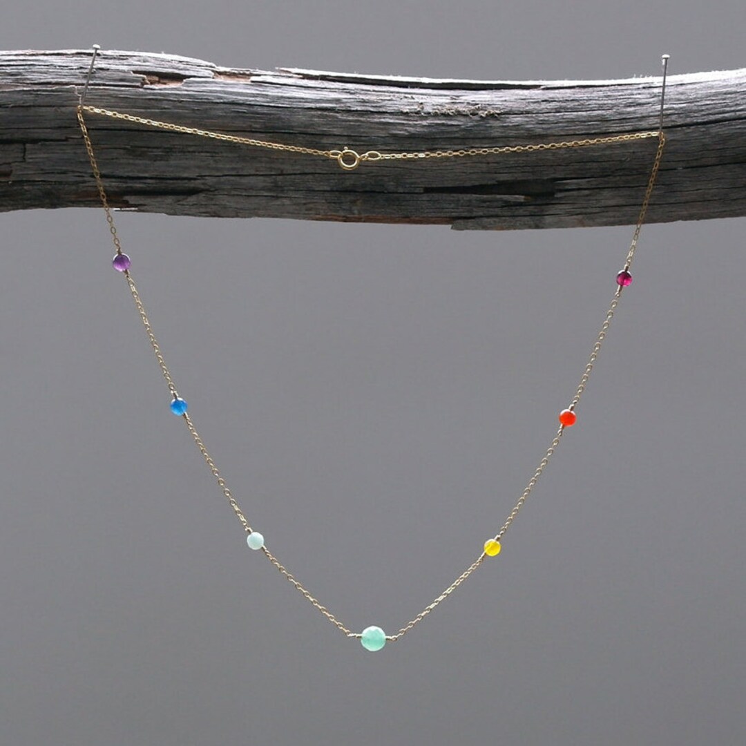 Rainbow Chakra,shanti Chakra Necklace, 7 Chakra Jewelry, Chakra Stones ...