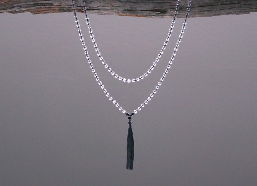 Kashi Crystal Yoga 108 Mala Necklace Crystal Mala Meditation Necklace ...