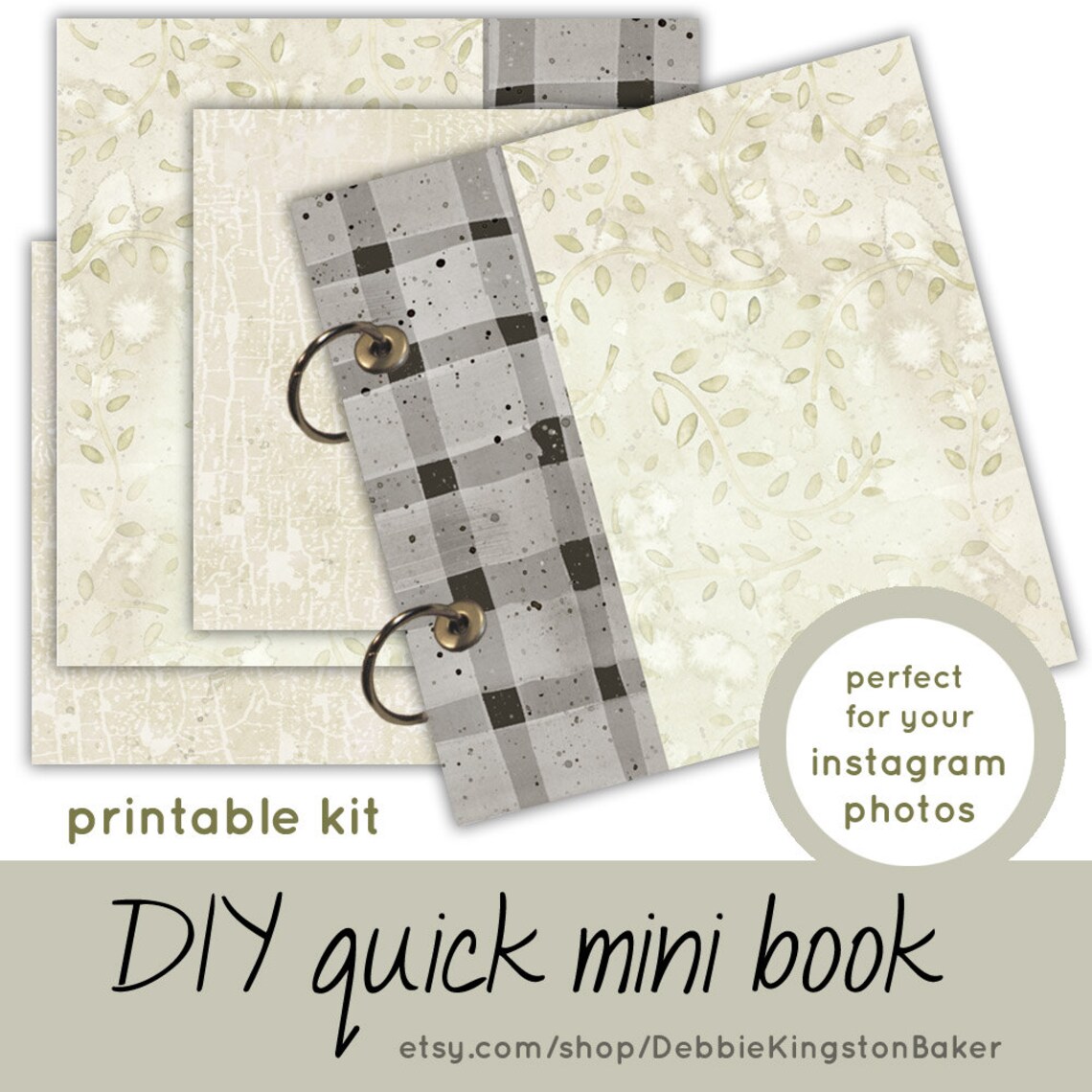 Downloadable Mini Book Kit Designed for Instagram Photos, 5.25 X 5 In ...