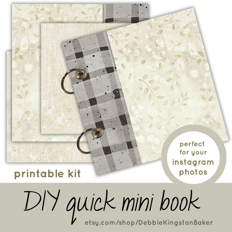 Downloadable Mini Book Kit Designed for Instagram Photos, 5.25 X 5 In ...