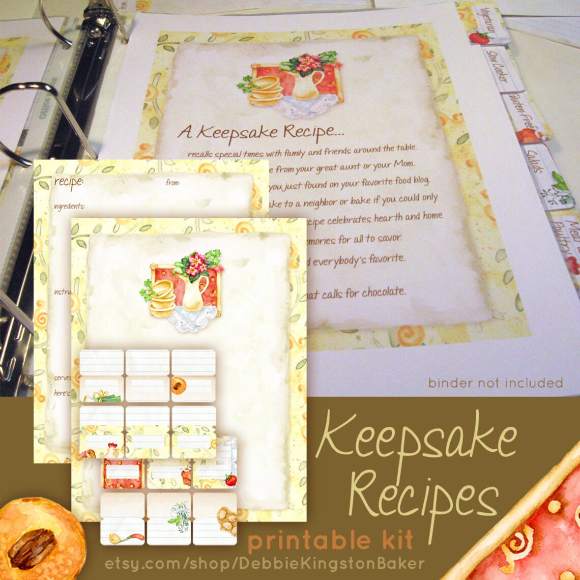 Keepsake Recipes Printables Kit for Your Binder - Etsy