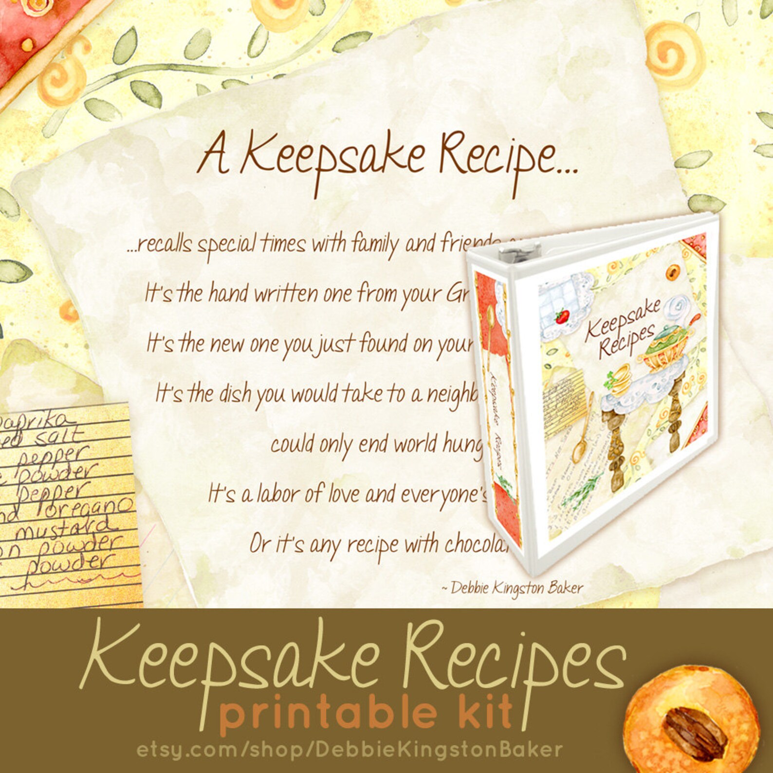 Keepsake Recipes Printables Kit for Your Binder - Etsy