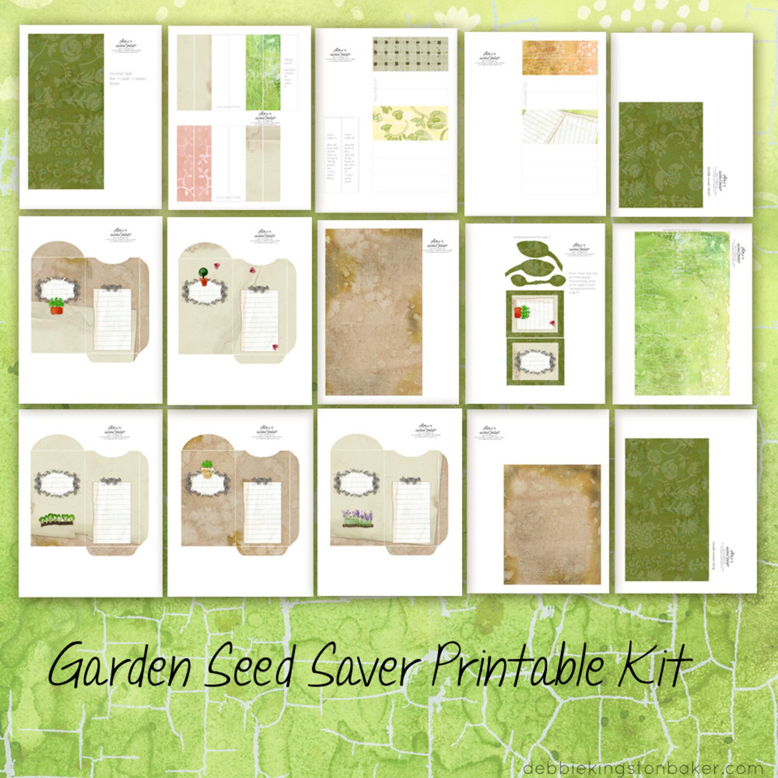 Seed Saver Printable Mini Book Kit Accordion Spine Removable EDITABLE ...