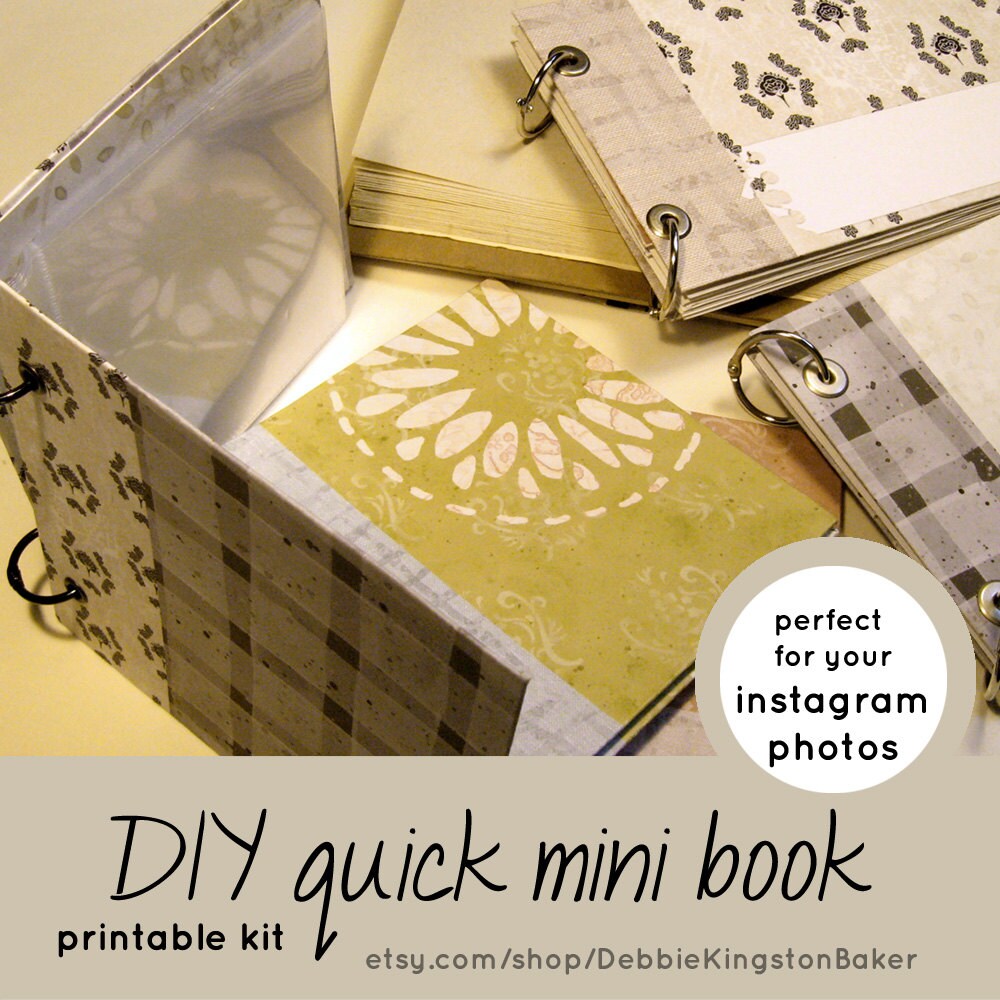 Mini Book Cover Kit for Instagram Photos and More, Black and off White ...