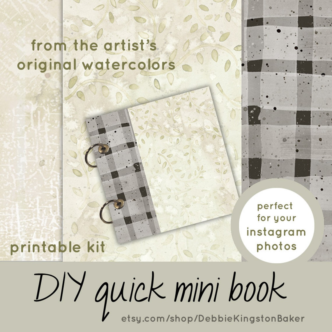 Downloadable Mini Book Kit Designed for Instagram Photos, 5.25 X 5 In ...