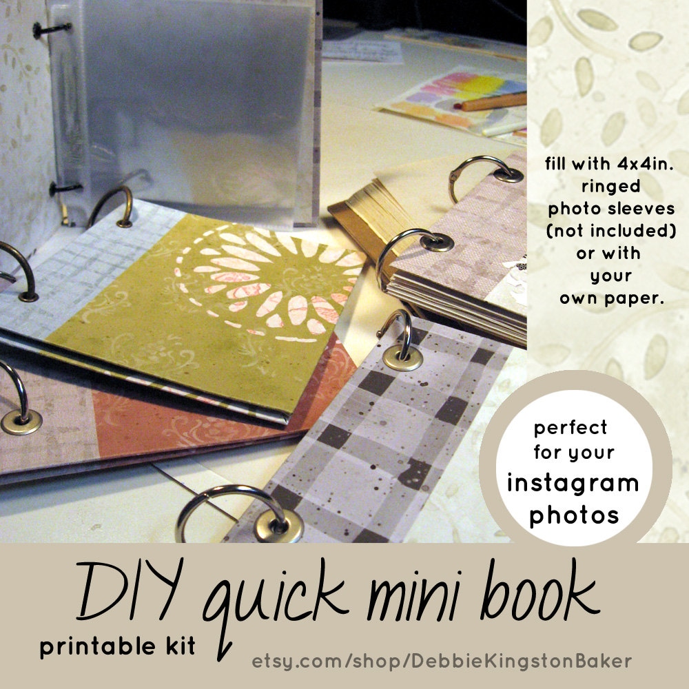 Mini Book Cover Kit for Instagram Photos and More, Black and off White ...