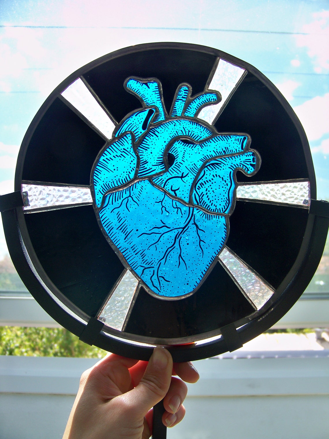 Anatomical Ardent Heart Glass and Support Room Art Verrier | Etsy