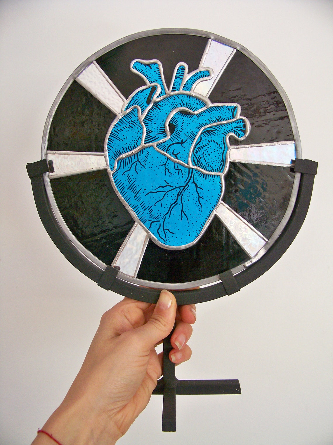 Anatomical Ardent Heart Glass and Support Room Art Verrier | Etsy