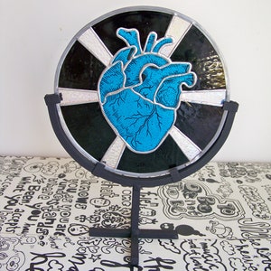 Anatomical Ardent Heart Glass and Support Room Art Verrier | Etsy