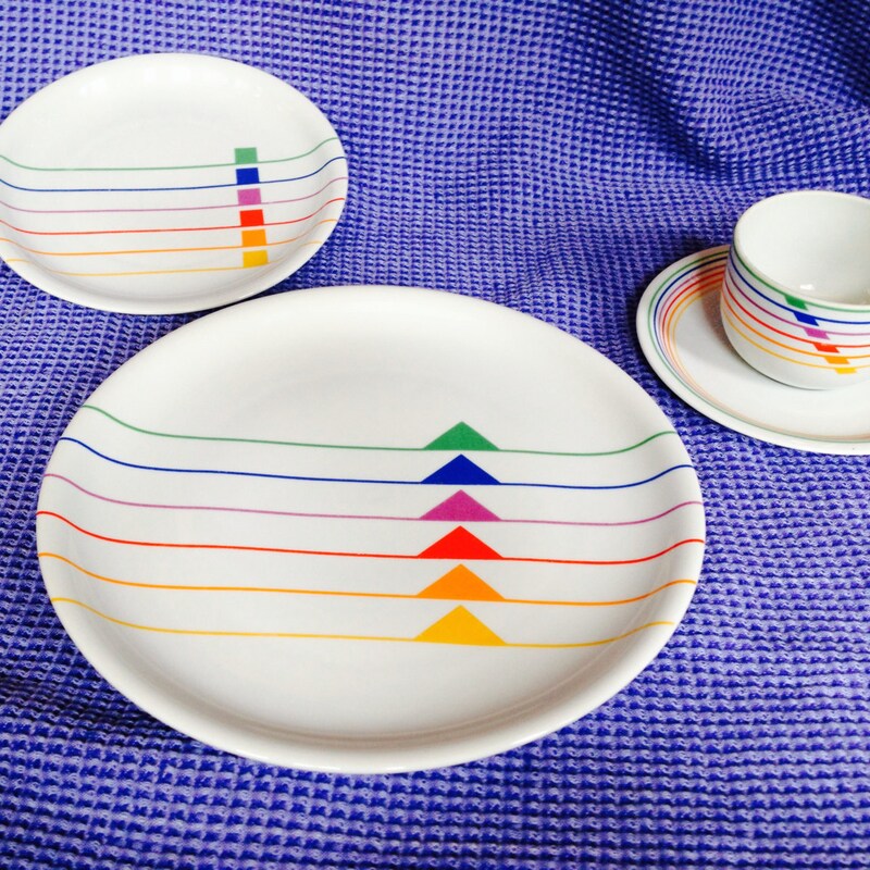 Rainbow Dinnerware Set - Etsy