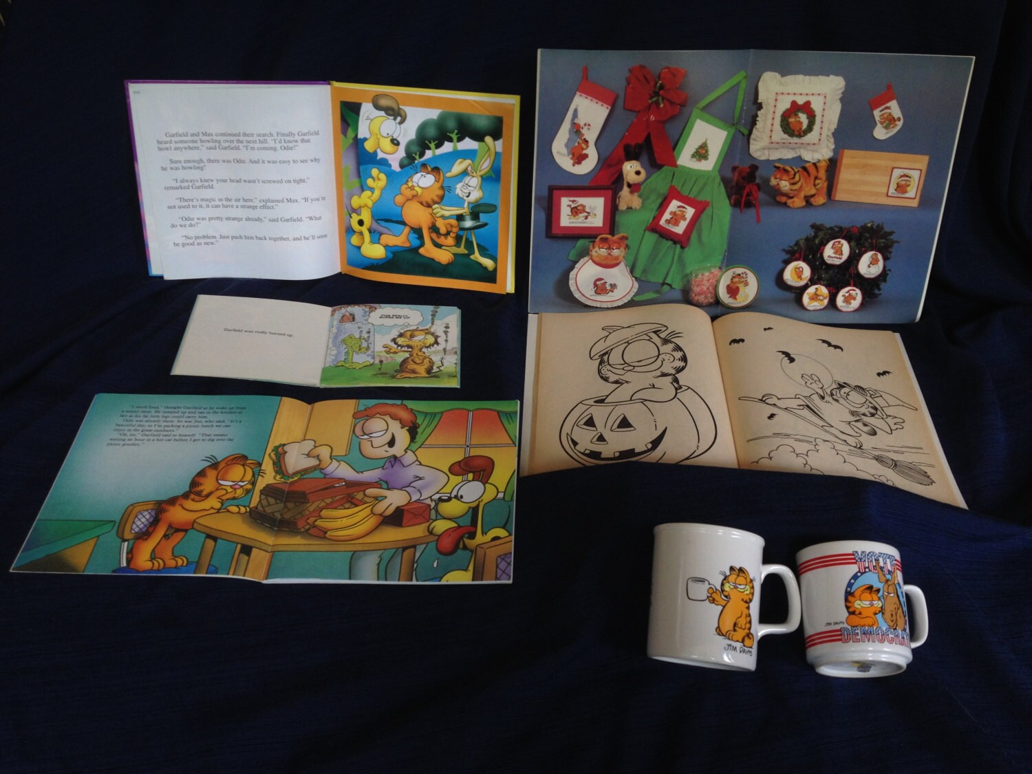 Garfield Nermal Arlene Book Puzzle Christmas Stitchery - Etsy