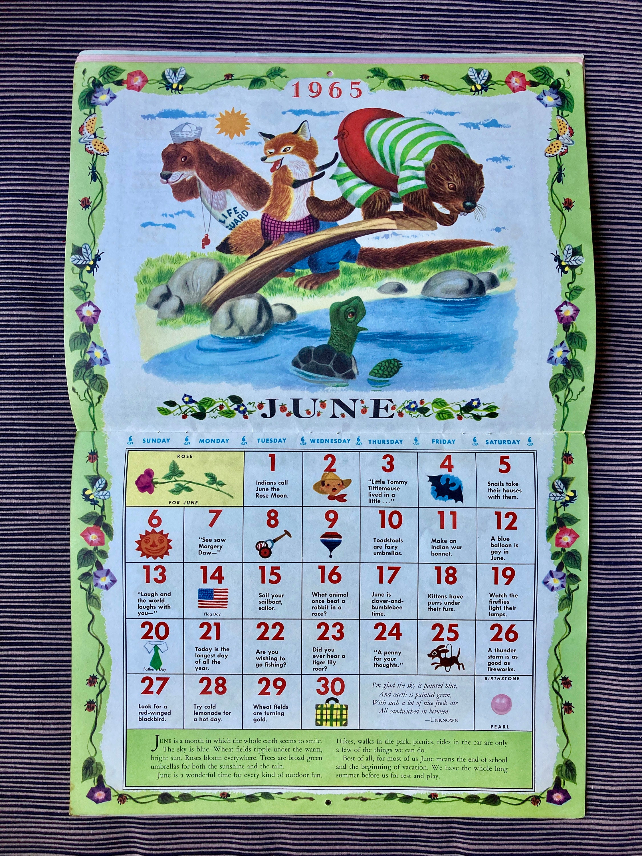 Richard Scrry's Golden 1965 Calendar Activities - Etsy