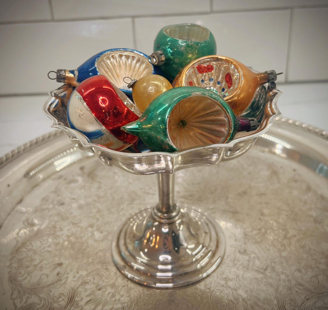 Vintage Murcury Glass Christmas Ornaments- Set of 6 - Etsy