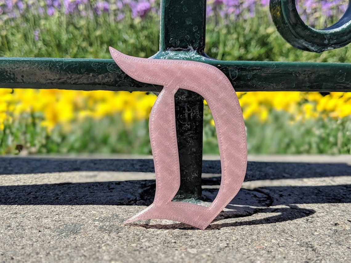 Glittery Vintage Disney Style D Brooch | Etsy