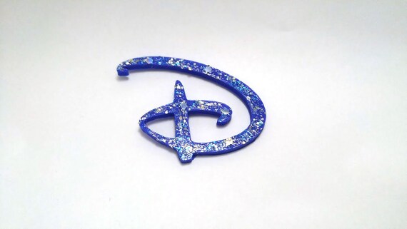 Glittery Disney Style New D Brooch | Etsy
