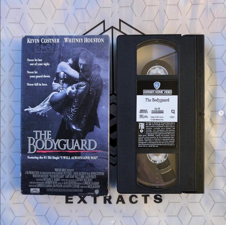 The Bodyguard (1993, VHS, Warner Home Video) - Etsy