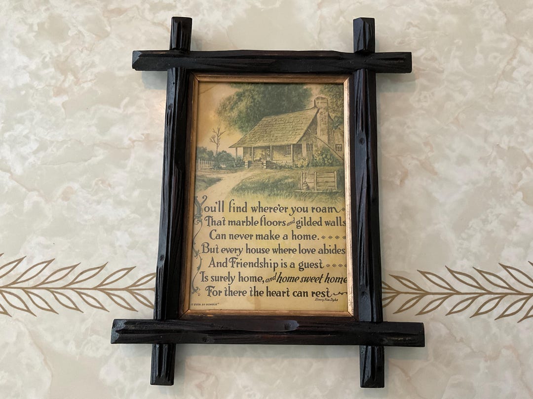 Adirondack Picture Frame Black Forest Criss Cross Wood Frame Hand ...