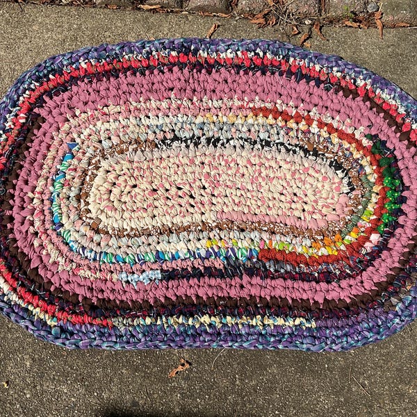 Oval Rag Rug - Etsy