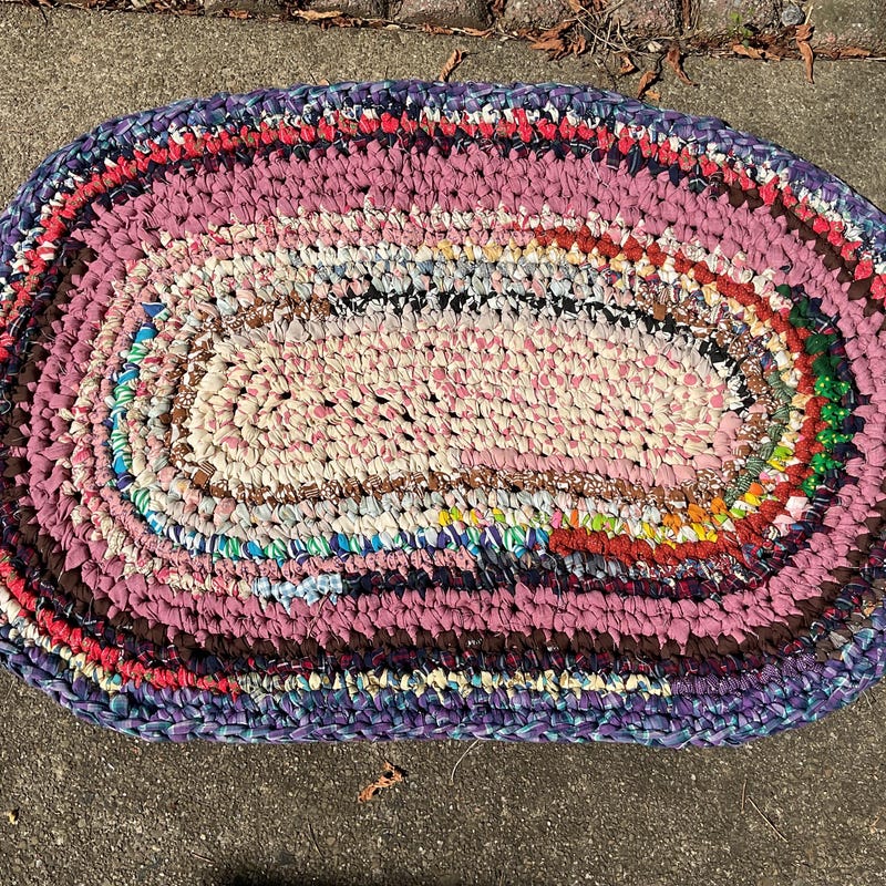 Oval Rag Rug - Etsy