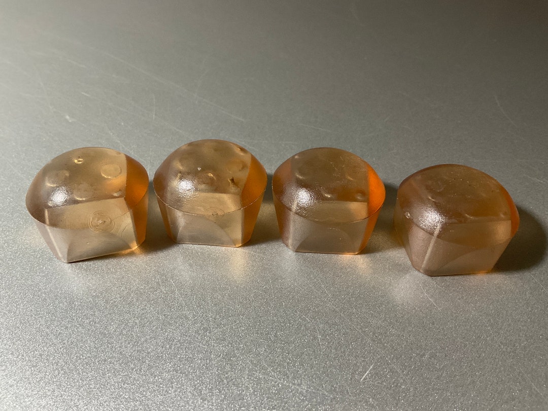 Square Hard Plastic Furniture Leg Tips Set of 4 Vintage 3/4 Inch Square ...