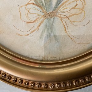 1984 Syroco Large Oval Picture Frame With Glass Gold Tone Molded Oval ...