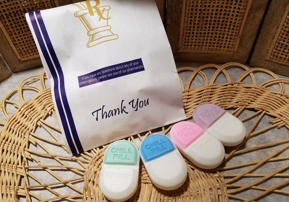Chill Pill Soap Novelty Set of Four With RX Bag Great Party - Etsy