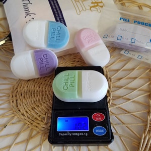 Chill Pill Soap Novelty Set of Four With RX Bag, Great Party Favors ...