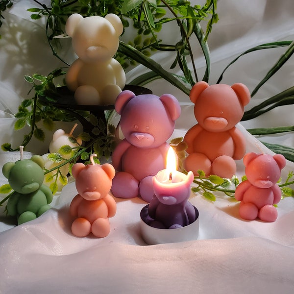 Mini Bear Candle - Etsy