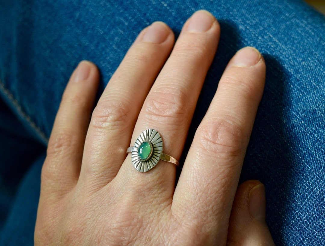 Gemstone Signet Ring, Silver Signet Ring, Birthstone Ring, Natural ...