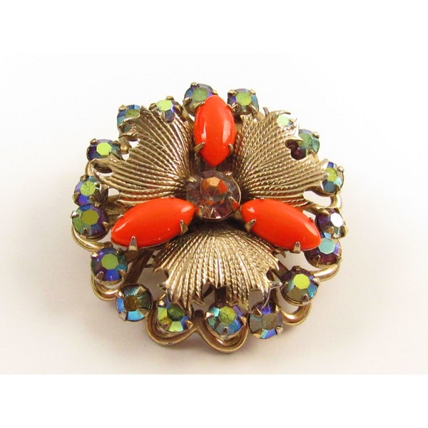 Orange Brooch - Etsy