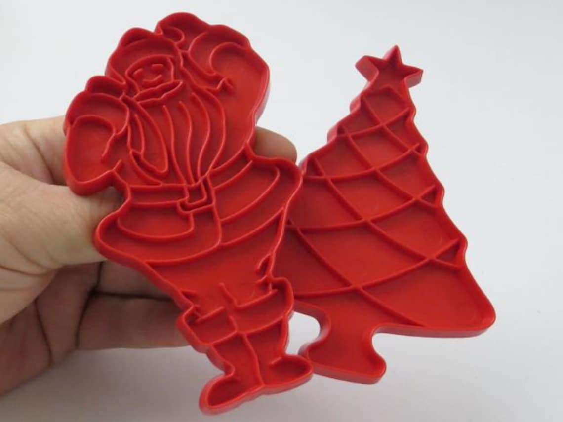 Vintage Tupperware Red Cookie Cutters MM053X - Etsy