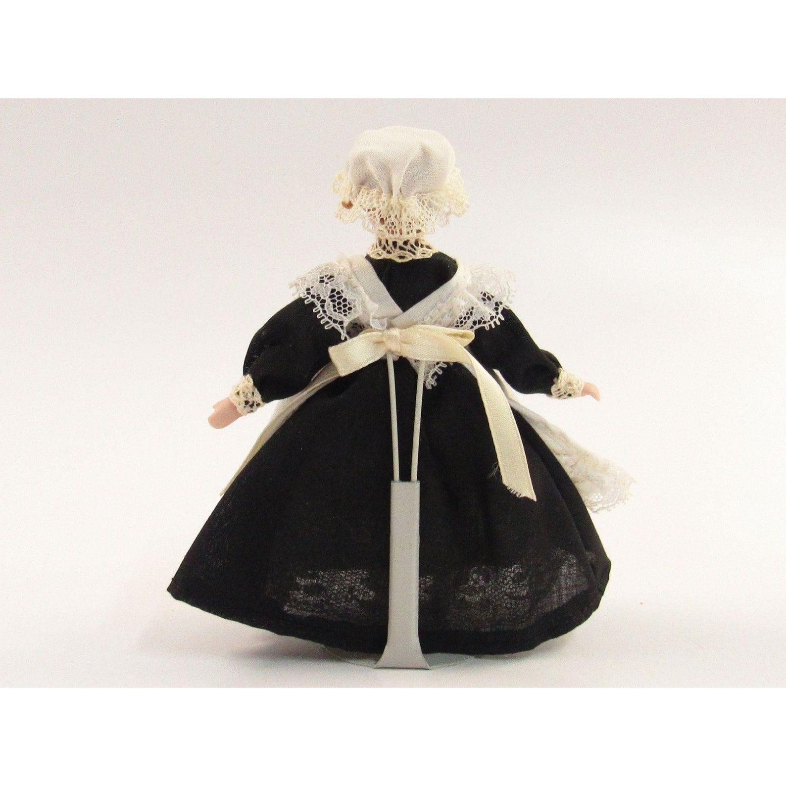 Miniature Porcelain Maid Doll in Black & White Uniform for - Etsy
