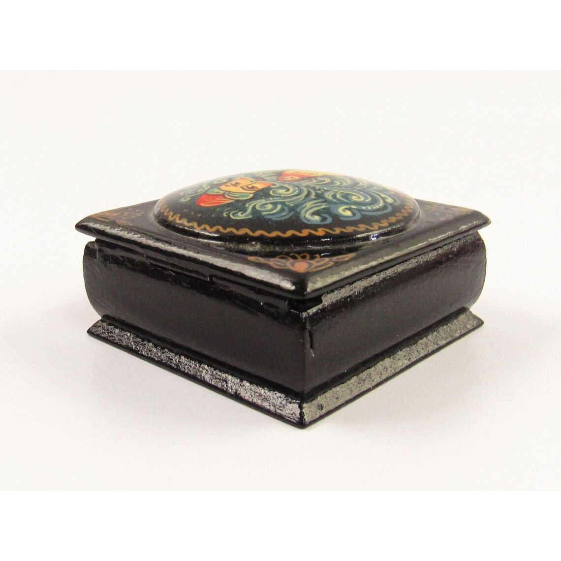 Vintage Russian Lacquer Trinket Box Hand Painted and Signed - Etsy UK