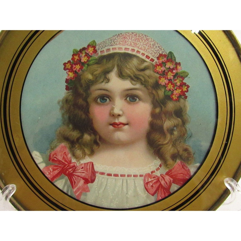 Victorian Era Flue Cover Wall Art Young Girl Pink Posies - Etsy