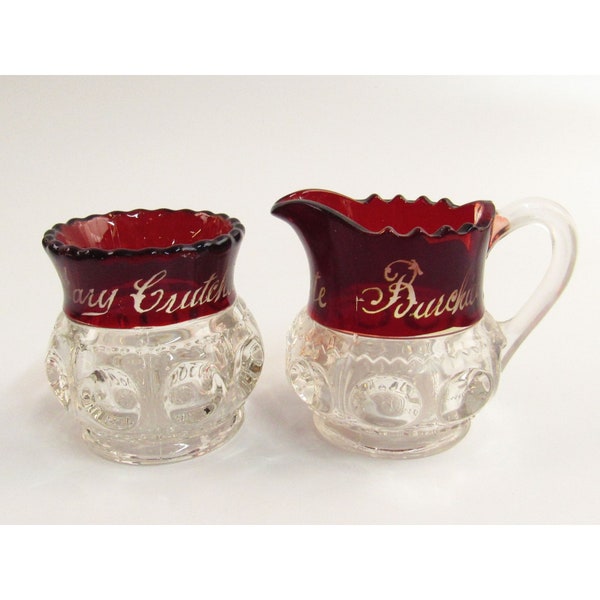 Antique Ruby Red Flash Glass - Etsy