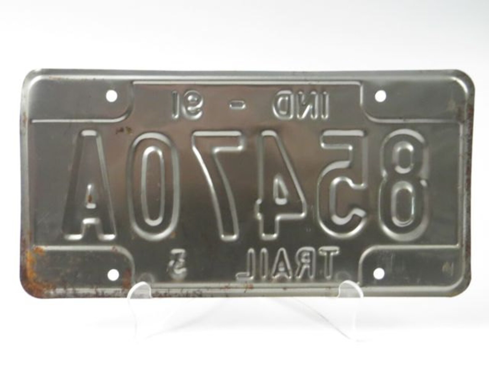 1991 Indiana Trailer License Plate Farm Trailer Car Trailer - Etsy