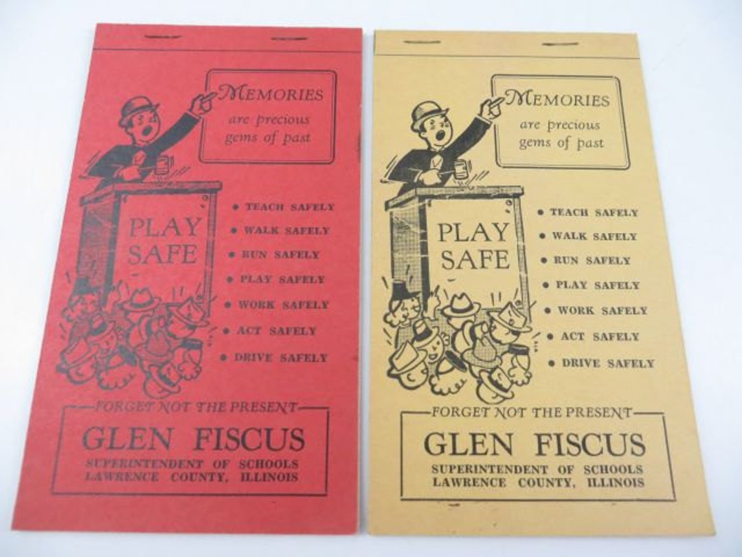 Vintage Note Pads Autograph Books, Lawrence County Schools, Illinois - Etsy