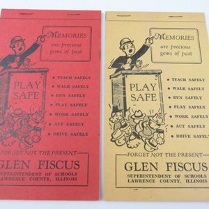 Vintage Note Pads Autograph Books, Lawrence County Schools, Illinois - Etsy