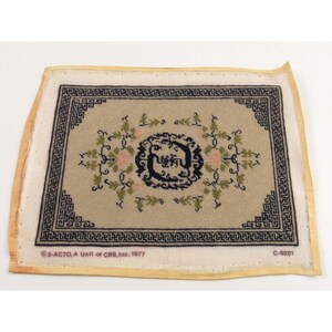 Artisan Crafted Petit Point Needlepoint Rug 12 X 8.75 for Dollhouse ...