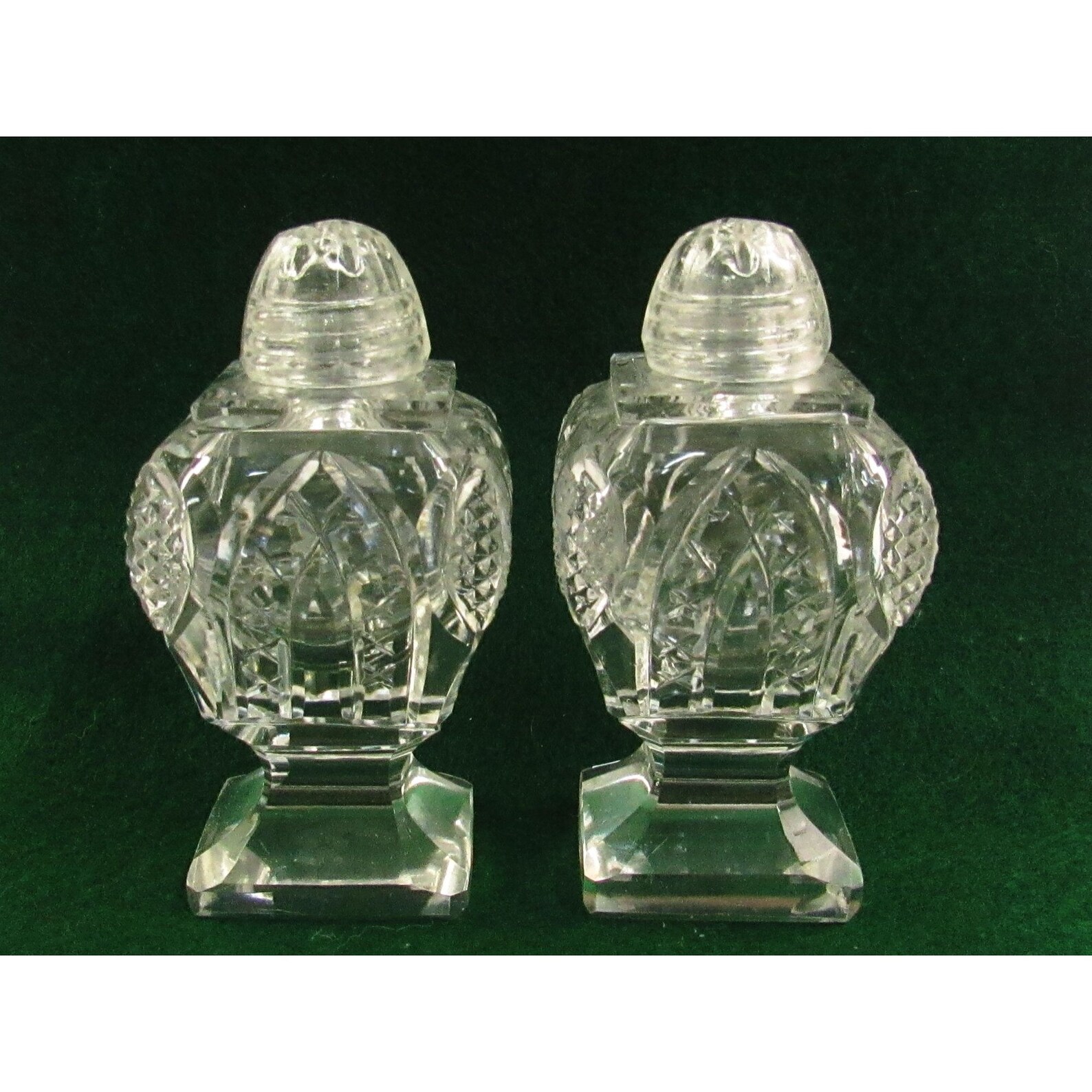 Bohemia Crystal Salt and Pepper Shakers Czechoslovakia G325 | Etsy