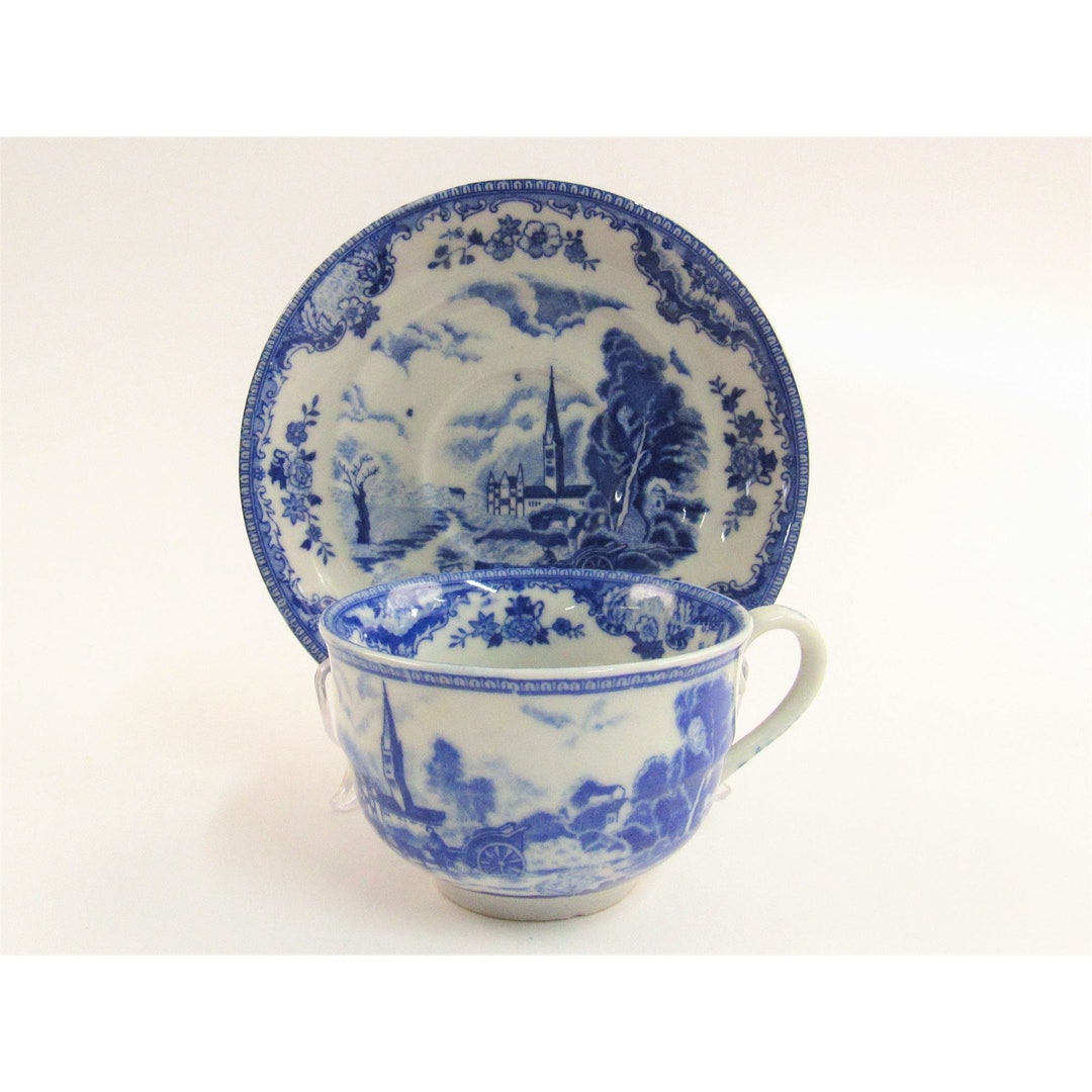 Vintage Maruta China Blue and White Porcelain Cup and Saucer A613 - Etsy