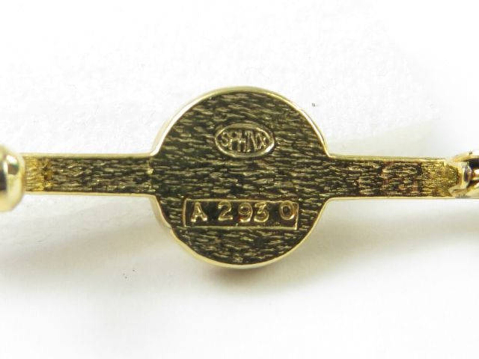 Sphinx Bar Brooch, Seed Pearl and Faux Turquoise Accents MM359X - Etsy