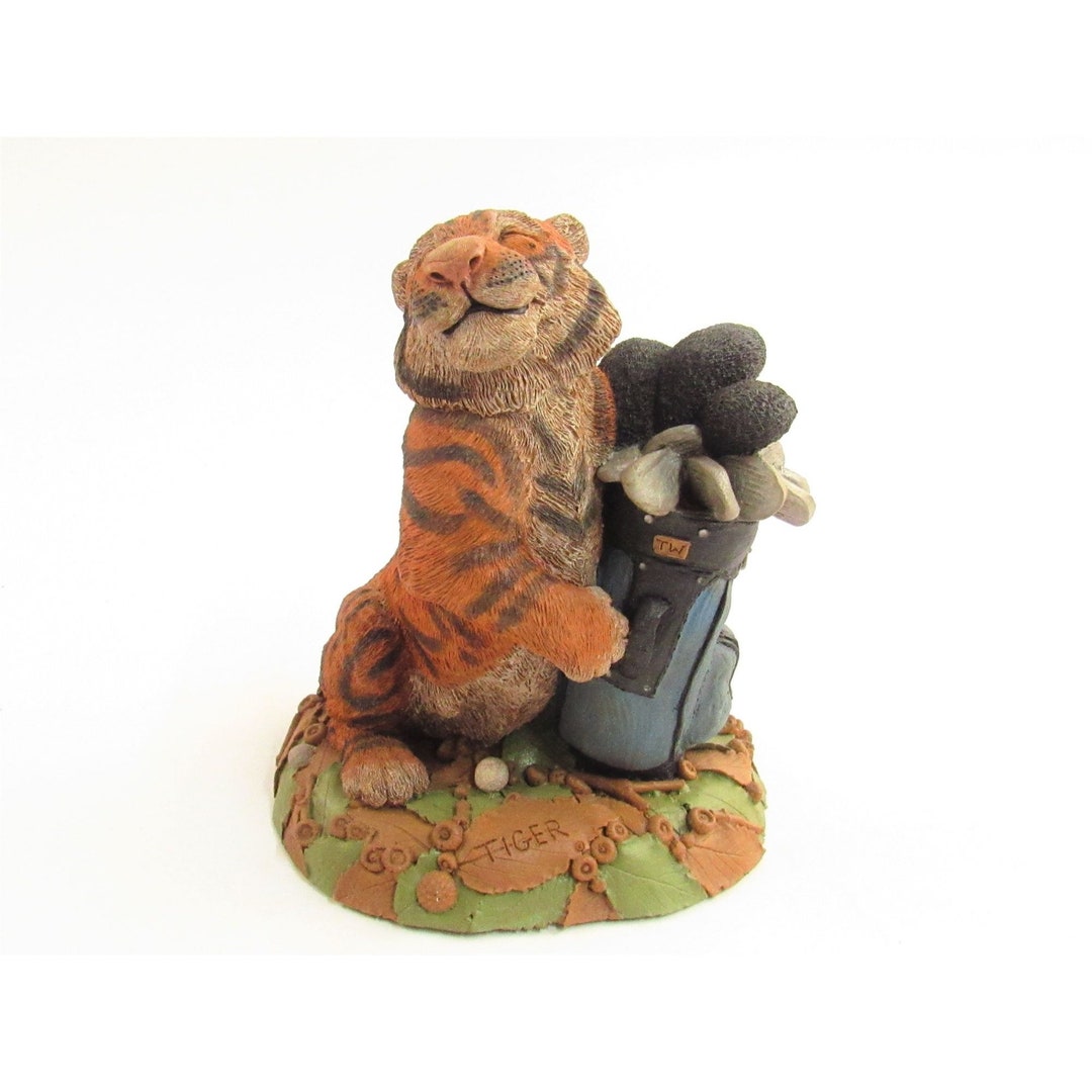 Tiger Golf Sculpture 1997 by Tim Wolfe of Cairn Studios Signed CB695 - Etsy