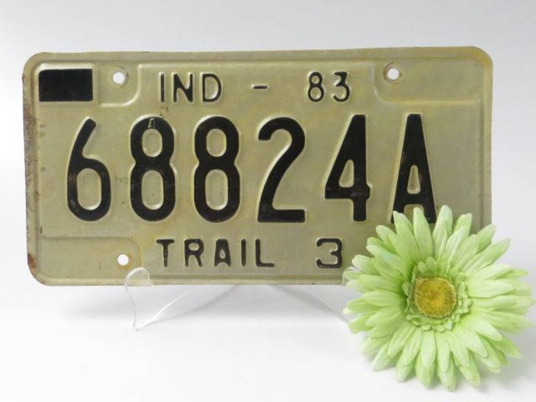 1983 Indiana Trailer License Plate - Etsy
