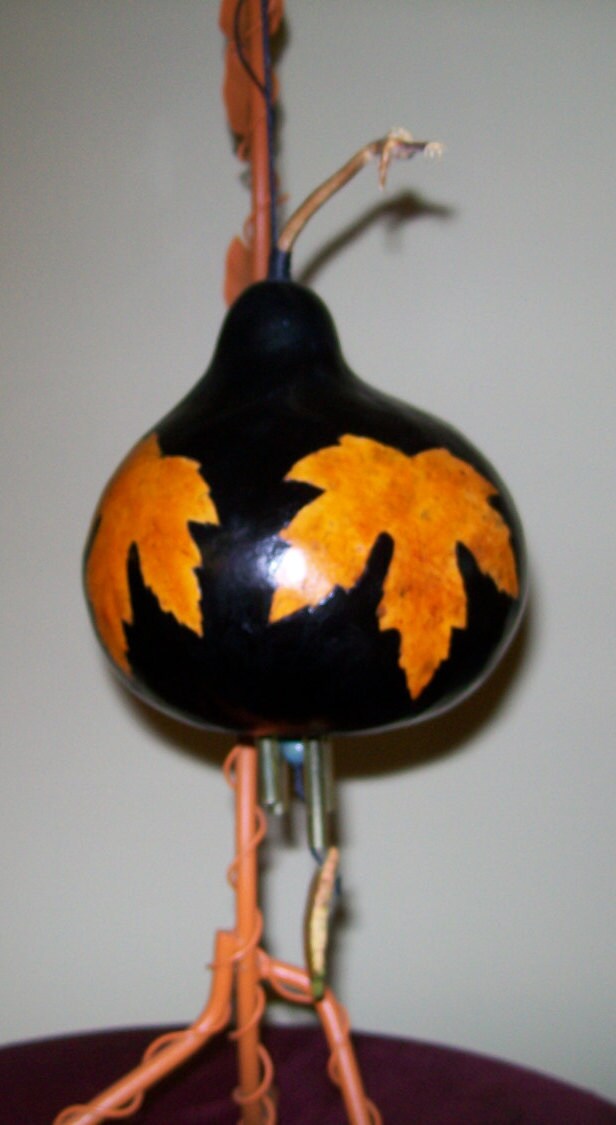 Fall Leaves Wind Chime Gourd - Etsy