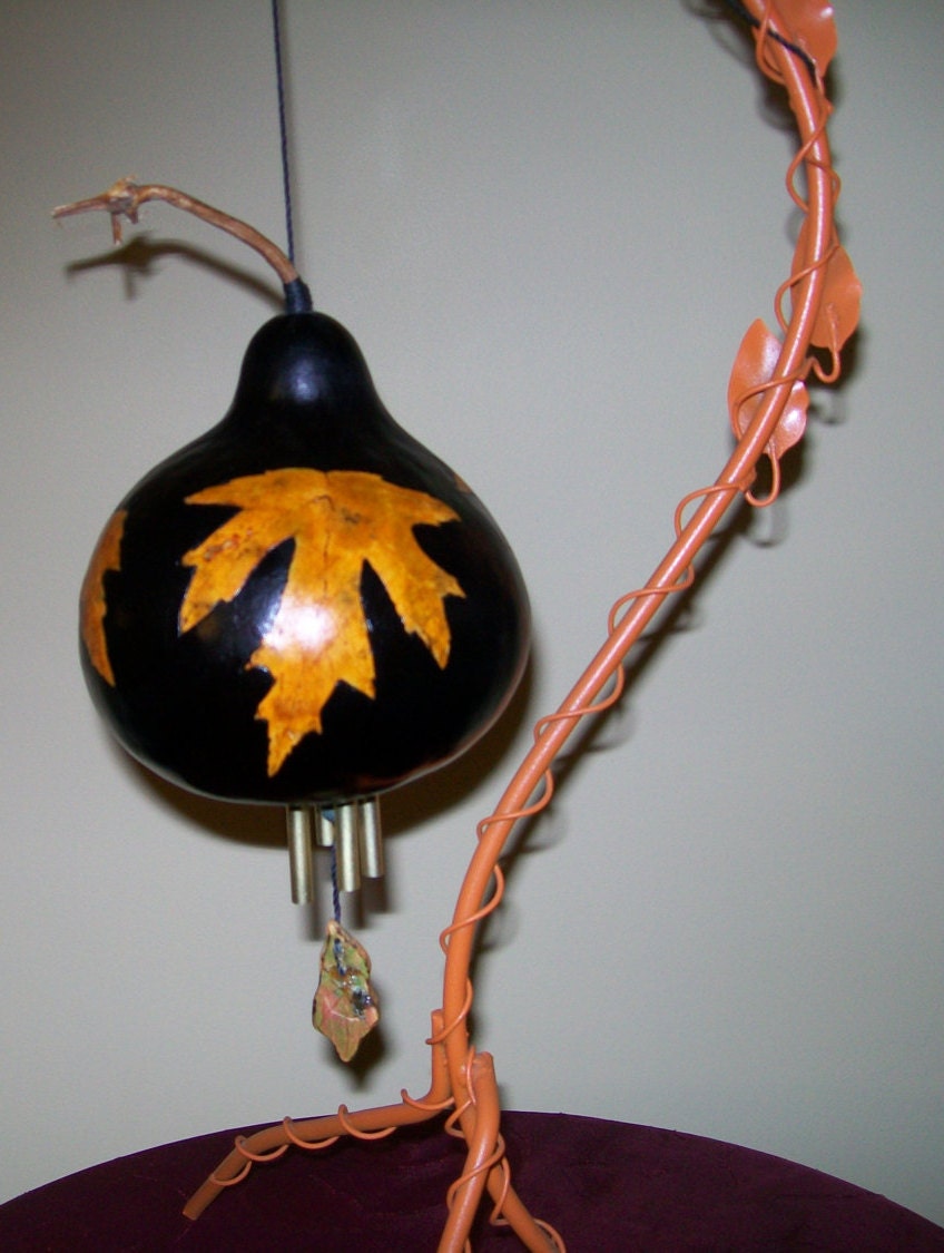 Fall Leaves Wind Chime Gourd - Etsy