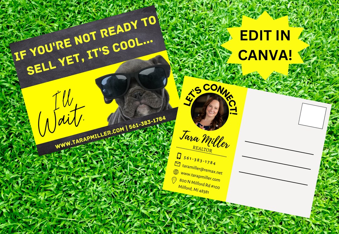 Cool Dog - Real Estate Postcard | Farming Postcard | Realtor Marketing ...