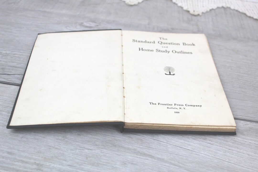 Antique Book 1920 Reference Question Book - Etsy